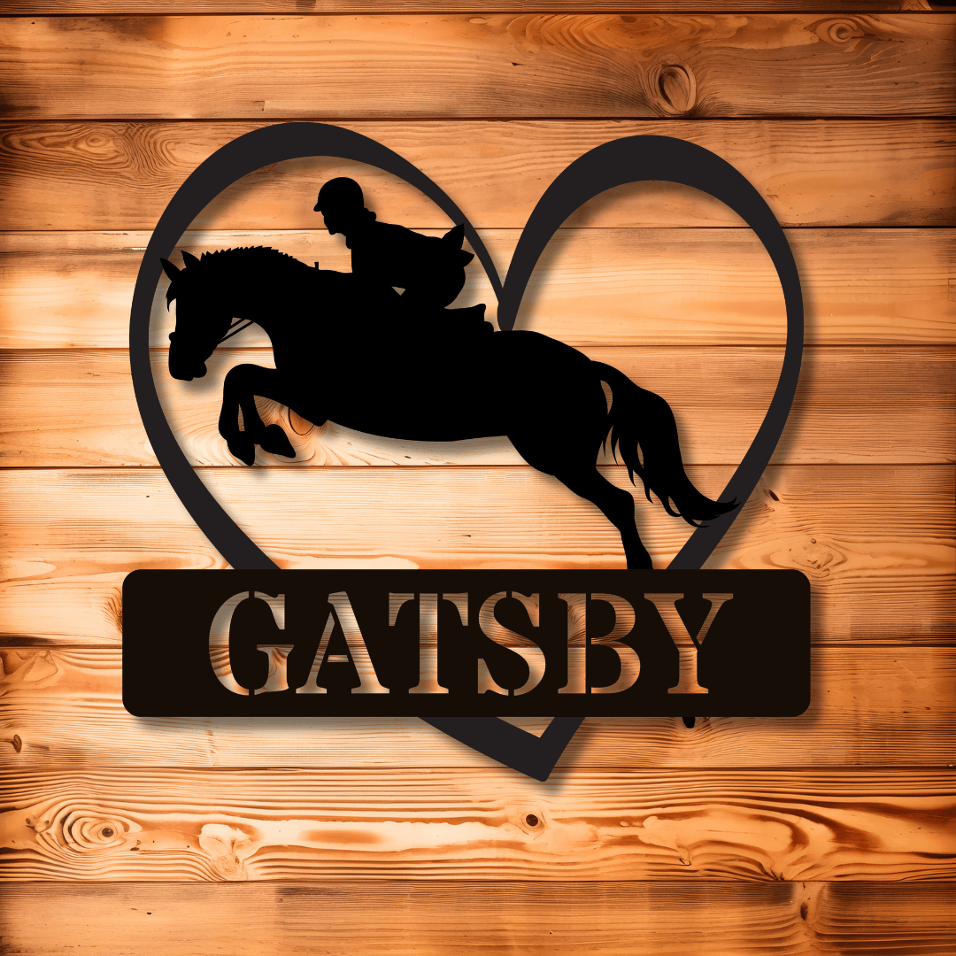 Heart of the Jump Stall Sign | Equestrian Wall Art – Kith and Kin Forever